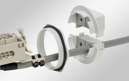 KVT split cable gland for cables with connectors, M20 - M63 / IP54 / UL ...
