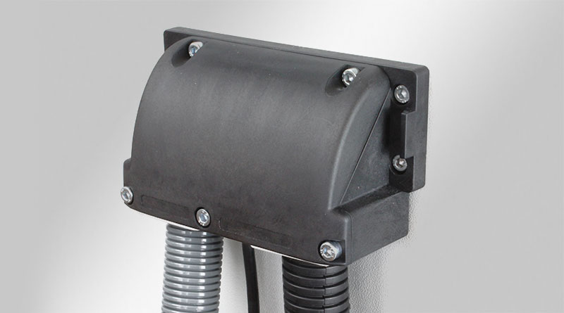 KEL-FG split flange enclosure for 90° feed-in of cables with connectors ...