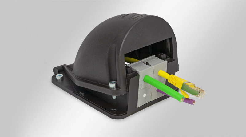 KEL-FW Split bulkhead for 90° cable entry
