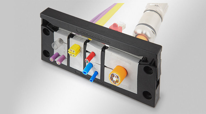 KEL-QUICK split multi cable transit frames for cables with connectors ...