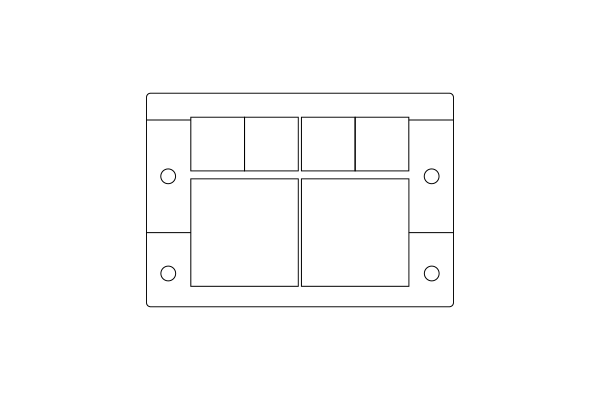 KEL centrally split cable entry frames for cables with connectors ...