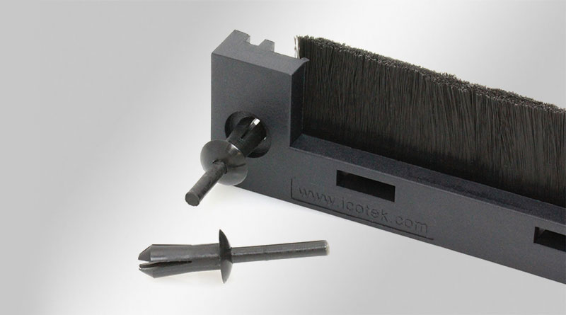 Expanding rivets for assembly of KEL-BES / KEL-BES-S brush plates