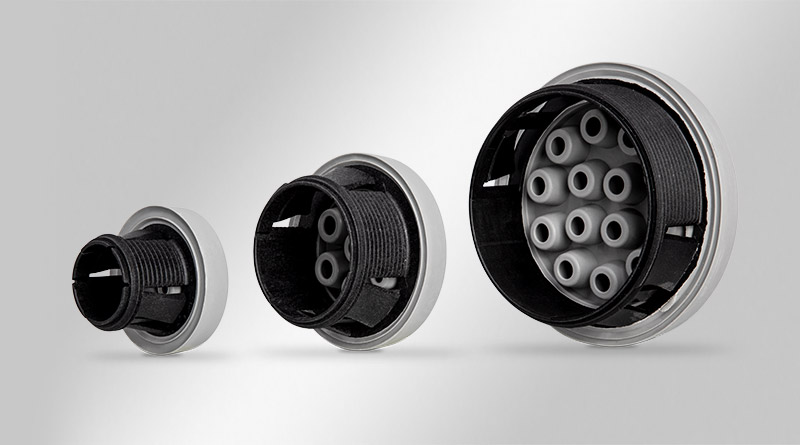 KEL-DPZ-CLICK Multi-Membrane Cable Entry Plates, Snap-In Mounting, M25 ...