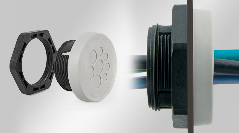 KEL-DPZ-CLICK Multi-Membrane Cable Entry Plates, Snap-In Mounting, M25 ...