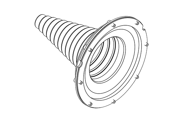 KEL-ULTRA flex kablo geçiş insertleri piramit formunda, kablo Ø 115 mm ...