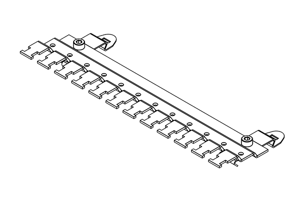 EMC Clamp Assembly for TS35 Rails, Pluggable, with Integrated Strain Relief