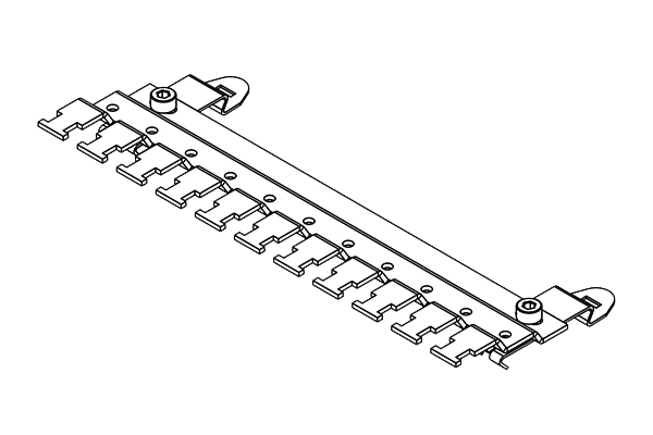 EMC Clamp Assembly for TS35 Rails, Pluggable, with Integrated Strain Relief