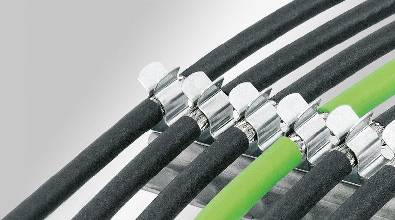 EMC clamp assembly for screw assembly with or without integrated strain ...