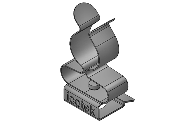 EMC Shield Clamps for 10 × 3 mm Bus Bar, Pluggable