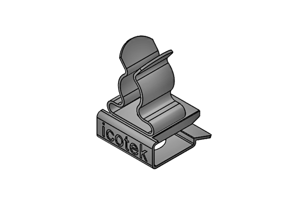 EMC Shield Clamps for 10 × 3 mm Bus Bar, Pluggable