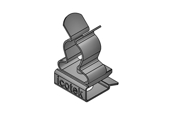 EMC Shield Clamps for 10 × 3 mm Bus Bar, Pluggable