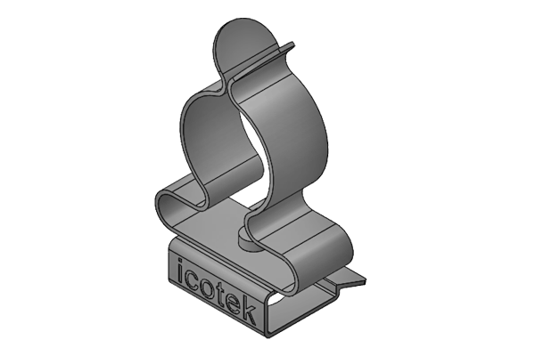 EMC shield clamps for 10 × 3 mm bus bar, pluggable