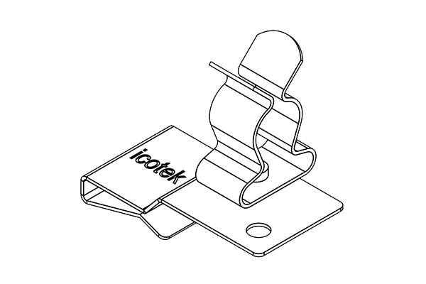 EMC Shield Clamps for 10 × 3 mm Bus Bar, Pluggable