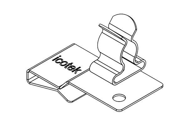 EMC Shield Clamps for 10 × 3 mm Bus Bar, Pluggable