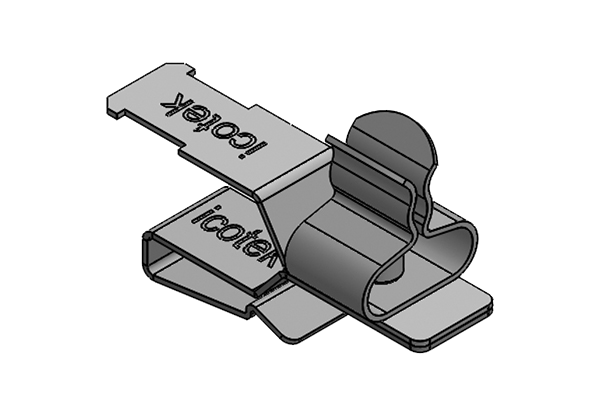 EMC Shield Clamps for 10 × 3 mm Bus Bar, Pluggable