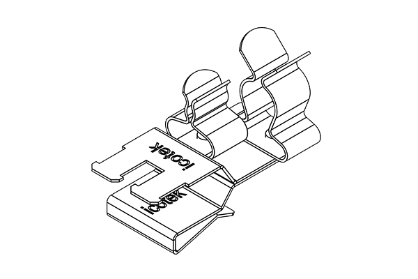 EMC Shield Clamps for 10 × 3 mm Bus Bar, Pluggable