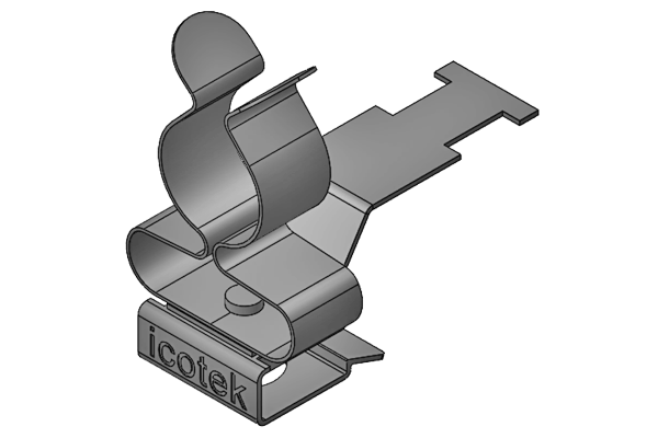 EMC Shield Clamps for 10 × 3 mm Bus Bar, Pluggable