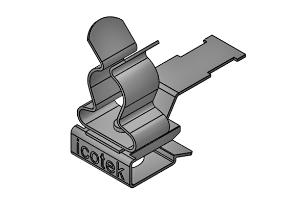 EMC Shield Clamps for 10 × 3 mm Bus Bar, Pluggable