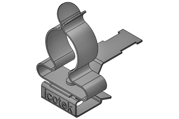 EMC Shield Clamps for 10 × 3 mm Bus Bar, Pluggable