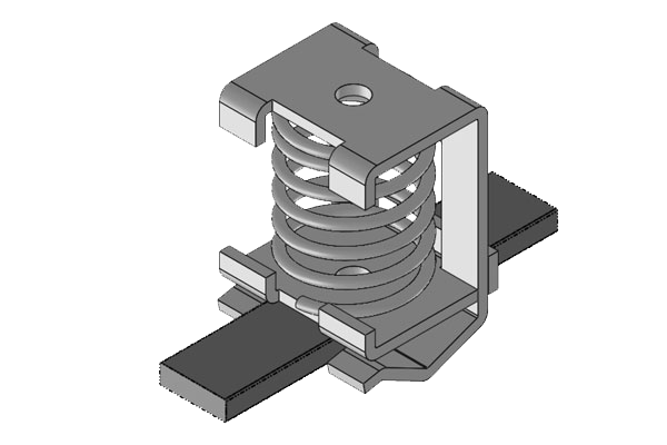 EMC shield brackets with compression spring