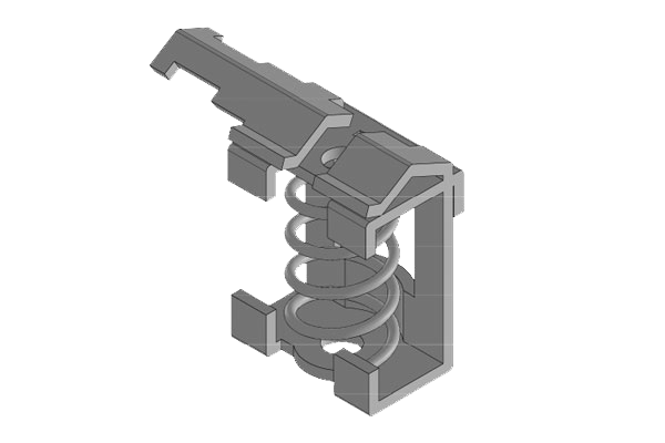 EMC shield brackets with compression spring