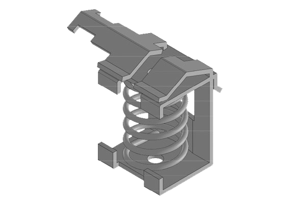 EMC shield brackets with compression spring