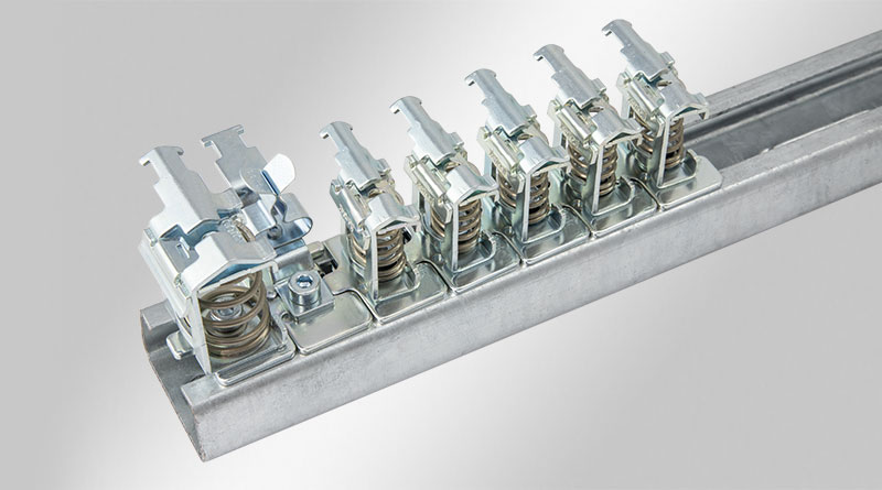 EMC shield clamps for 30 mm DIN rail shape C with or without integrated ...