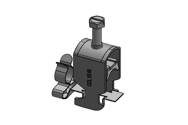 EMC shield clamps for C section rails C30, with or without integrated ...