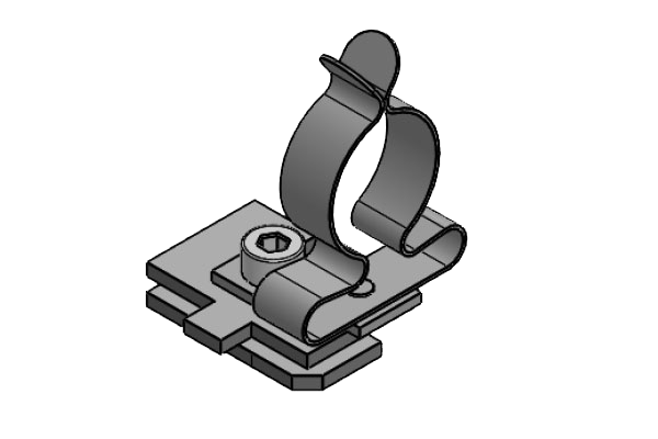 EMC shield clamps for C section rails C30, with or without integrated ...