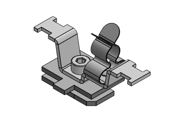 EMC shield clamps for 30 mm DIN rail shape C with or without integrated ...