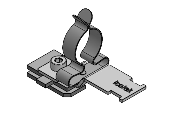 EMC shield clamps for C section rails C30, with or without integrated ...