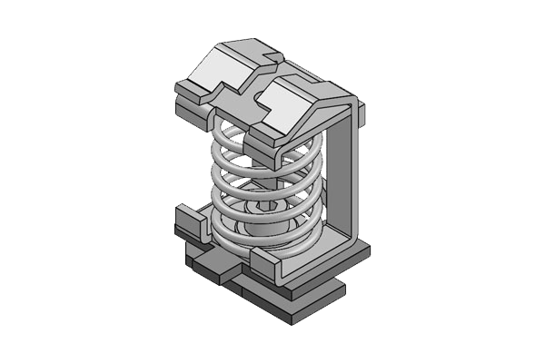 EMC shield brackets with compression spring