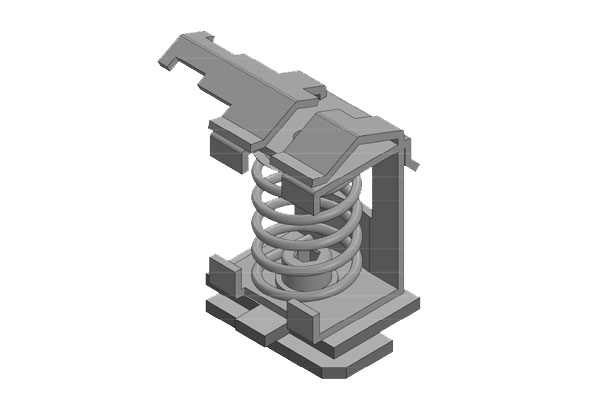 EMC shield brackets with compression spring