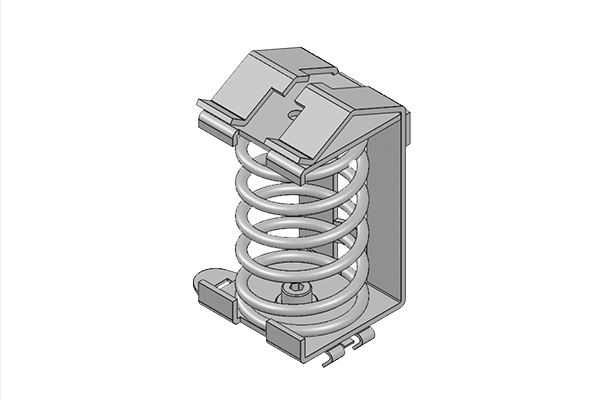 EMC shield brackets with compression spring