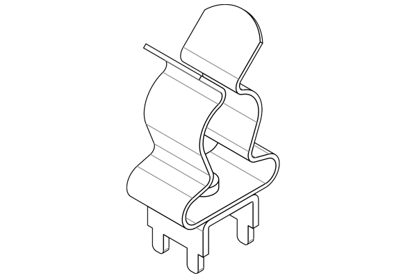 EMC shield clamps for printed circuit boards with soldering foot