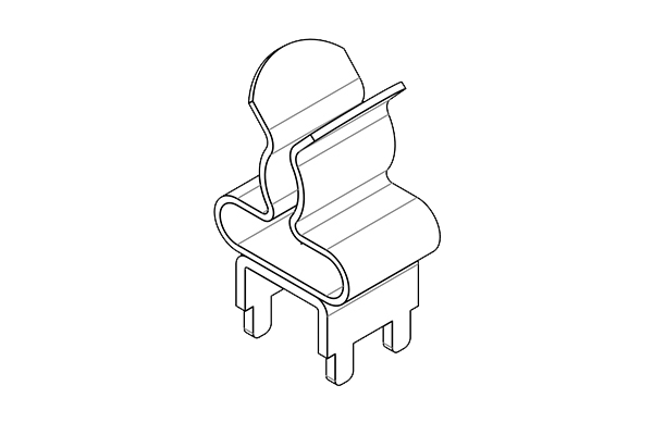 EMC shield clamps for printed circuit boards with soldering foot