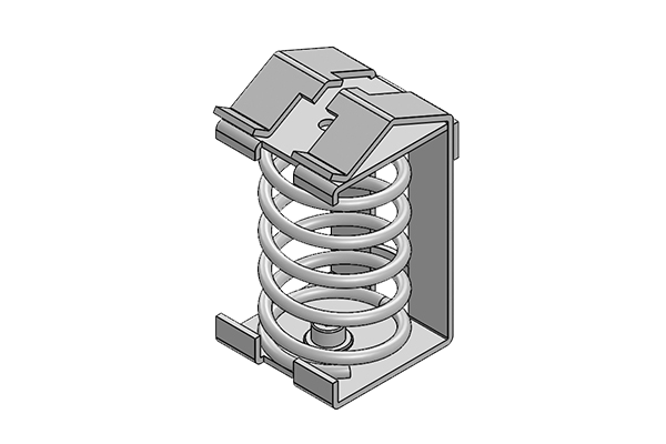 EMC shield brackets with compression spring