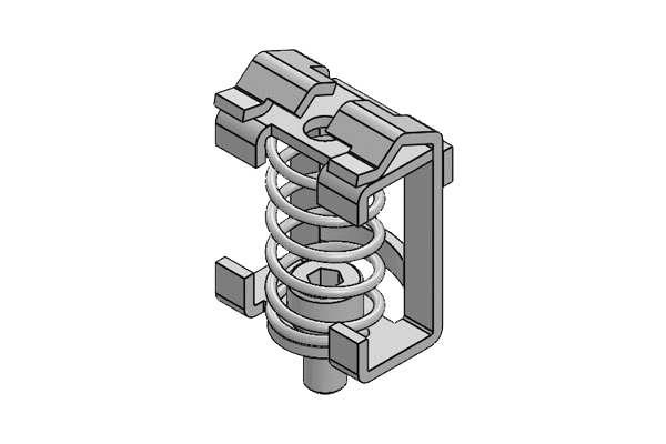 EMC shield brackets with compression spring