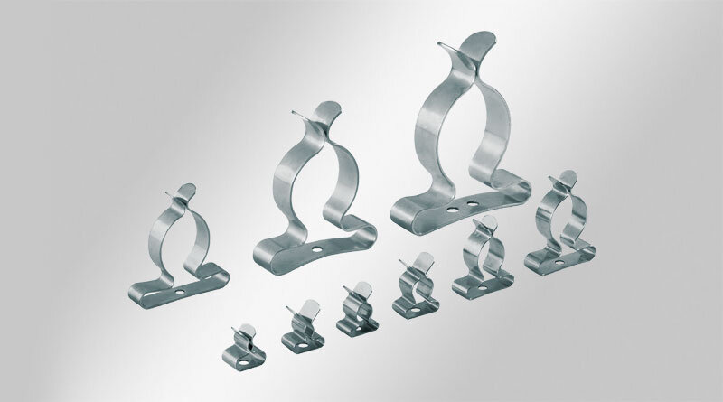 EMC Shield Clamps, Single for Direct Mounting via Rivets