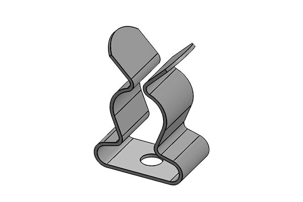 EMC Shield Clamps, Single for Direct Mounting via Rivets