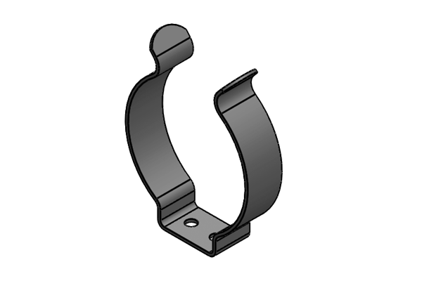 EMC shield clamps, single for direct mounting via rivets