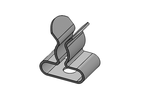 EMC Shield Clamps, Single for Direct Mounting via Rivets