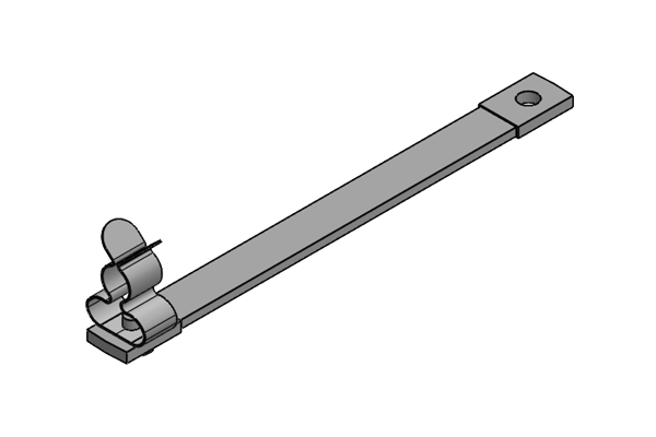 EMC cable shield clamps on earthing tapes