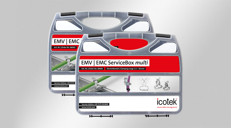 EMC ServiceBox Service Box for Shield Clamps, Shield Diameter 1.5 - 29 mm