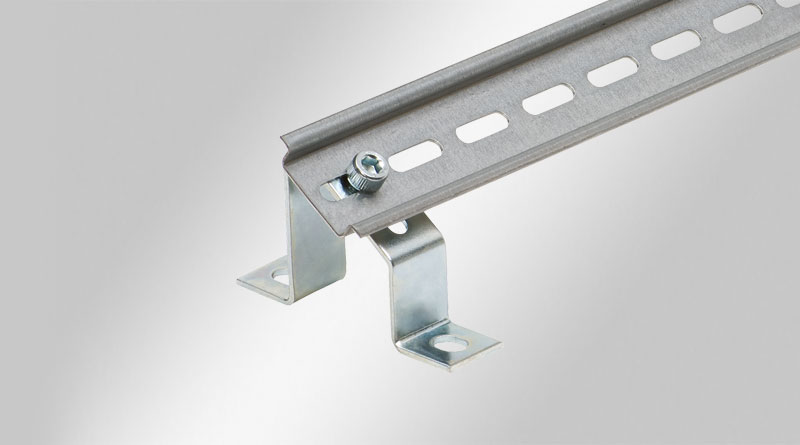 MF mounting rail supports for 35 mm DIN rails shape H and 10 × 3 mm bus ...
