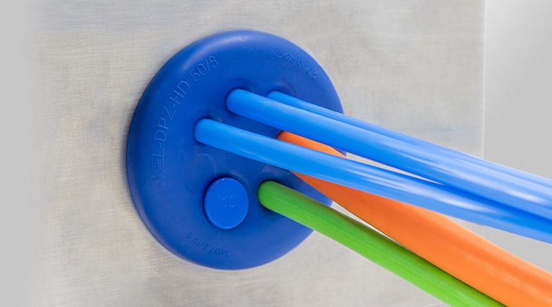 KEL-DPZ-HD hygienic multi-membrane cable entry plates, round, with ...