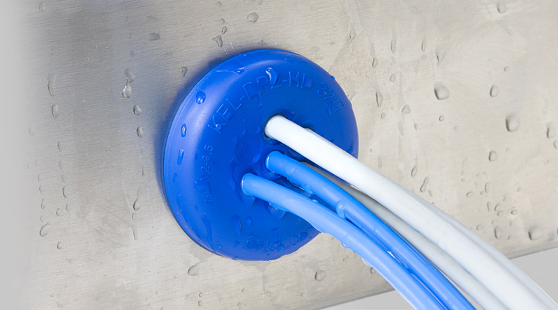 KEL-DPZ-HD hygienic multi-membrane cable entry plates, round, with ...